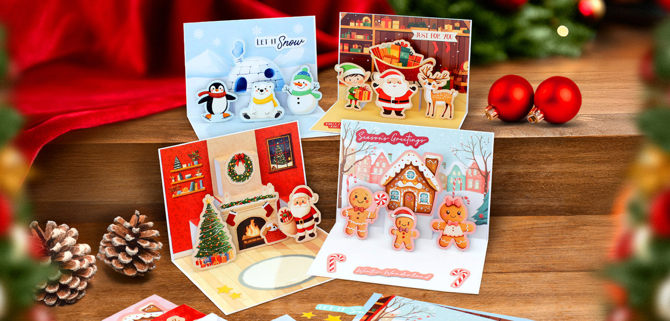 Santa & Friends Pop Up Christmas Card Making Kit — Katy Sue Designs