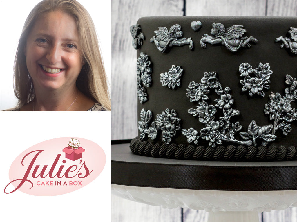 Black & Silver Bas-Relief Cake — Katy Sue Designs