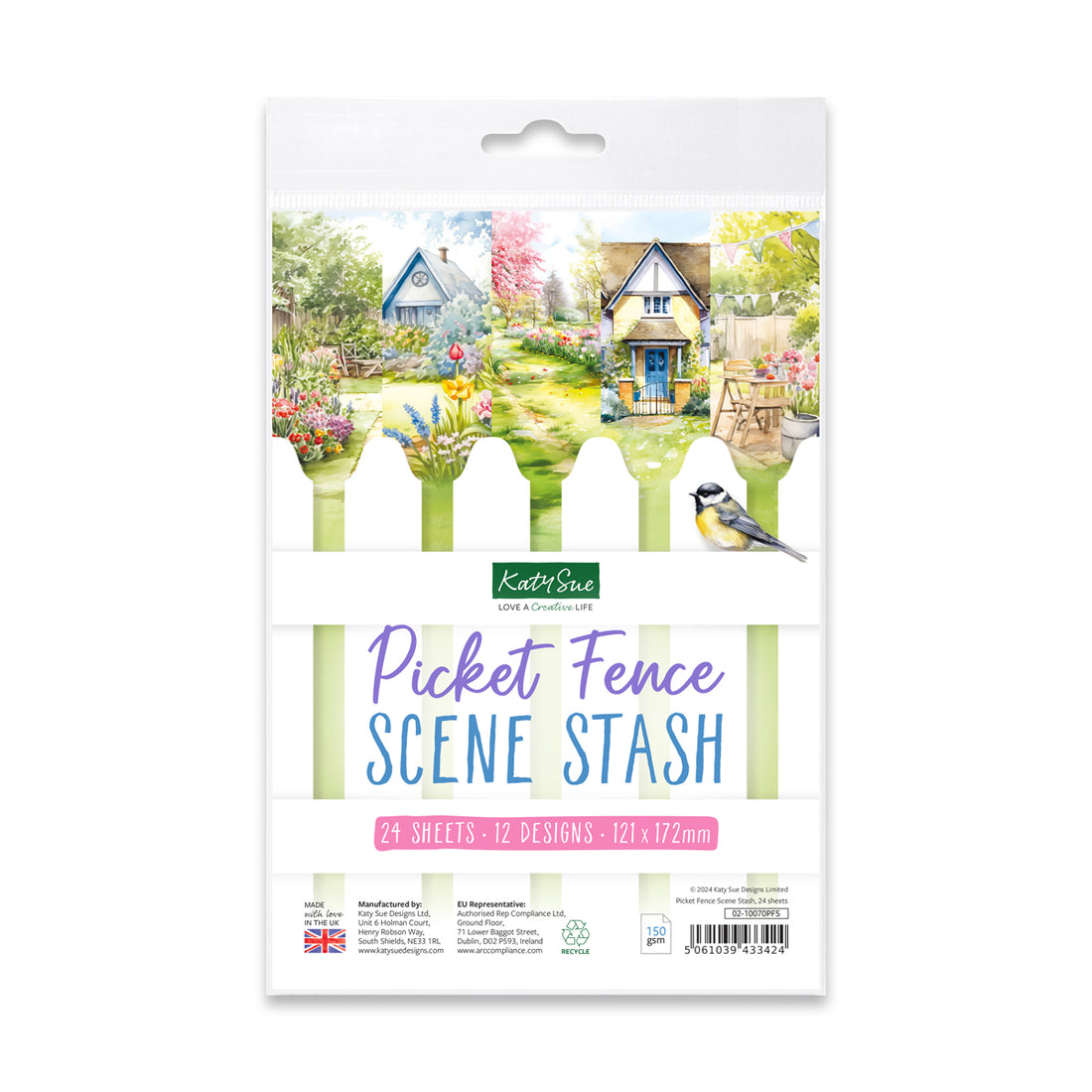 Picket Fence Scene Stash, 24 sheets | Katy Sue Designs