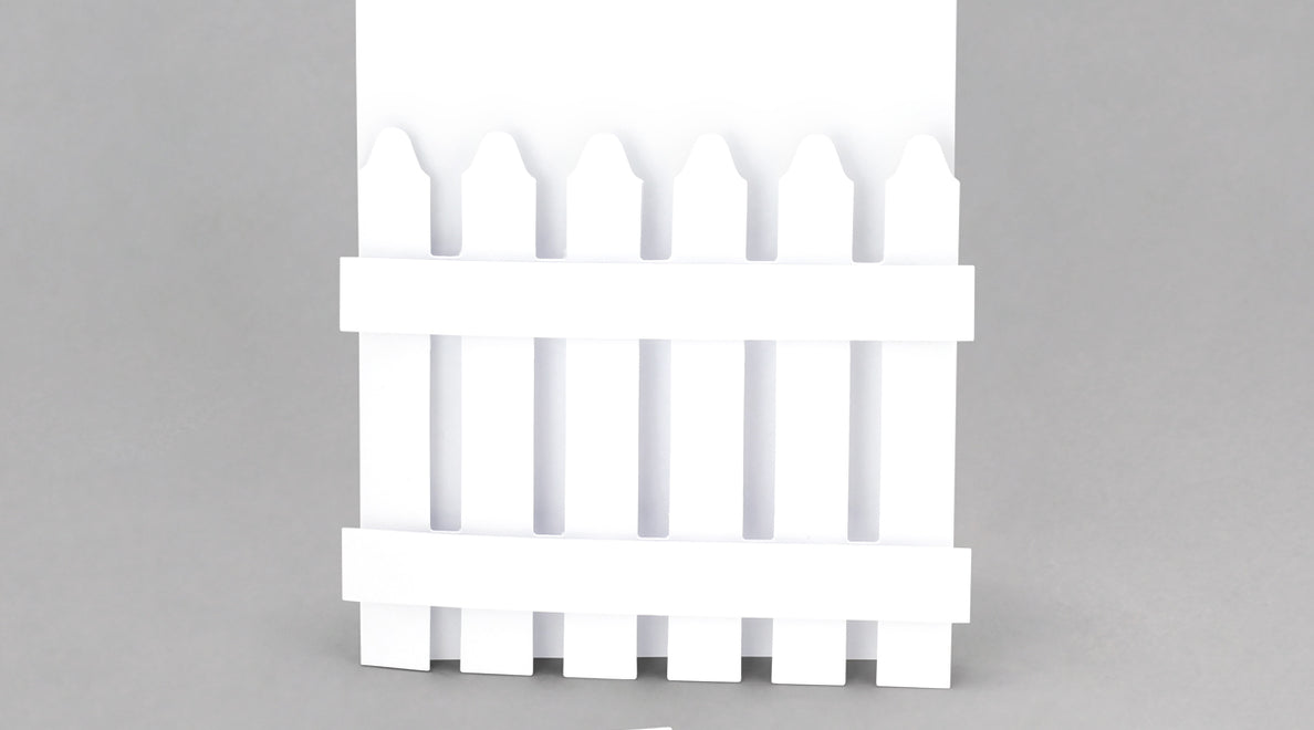 White 5x7 Picket Fence Cards & Envelopes, pack of 12 | Katy Sue Designs