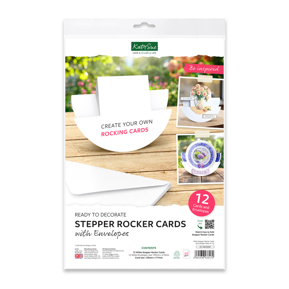 White Circle Rocker Cards & Envelopes, Pack of 10 | Katy Sue Designs