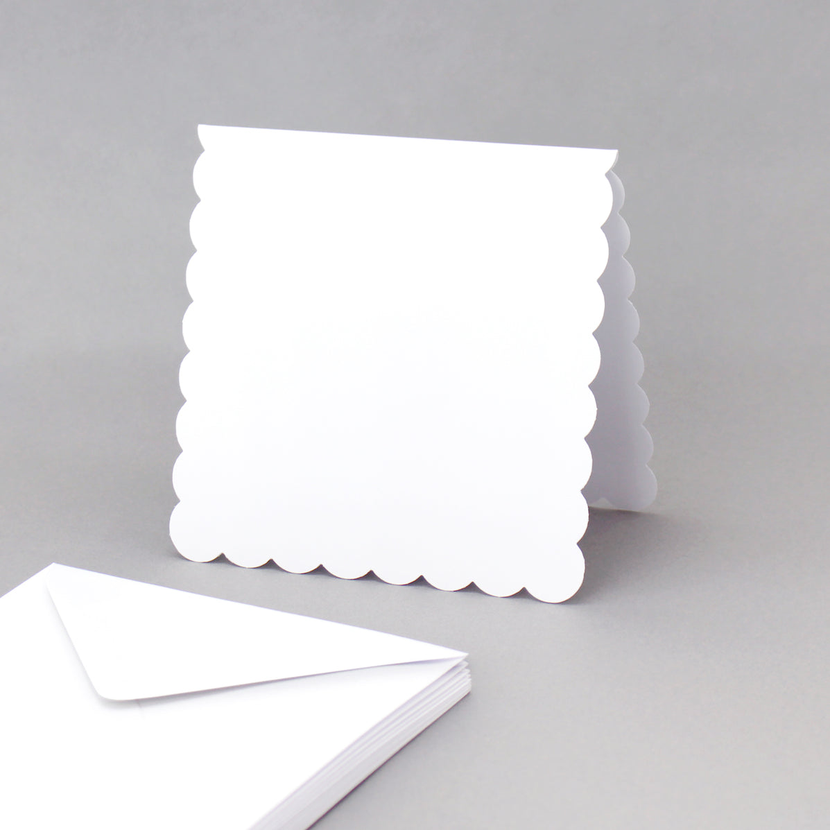 30 White Scalloped Edge Cards & Envelopes in 3 Different Sizes — Katy ...