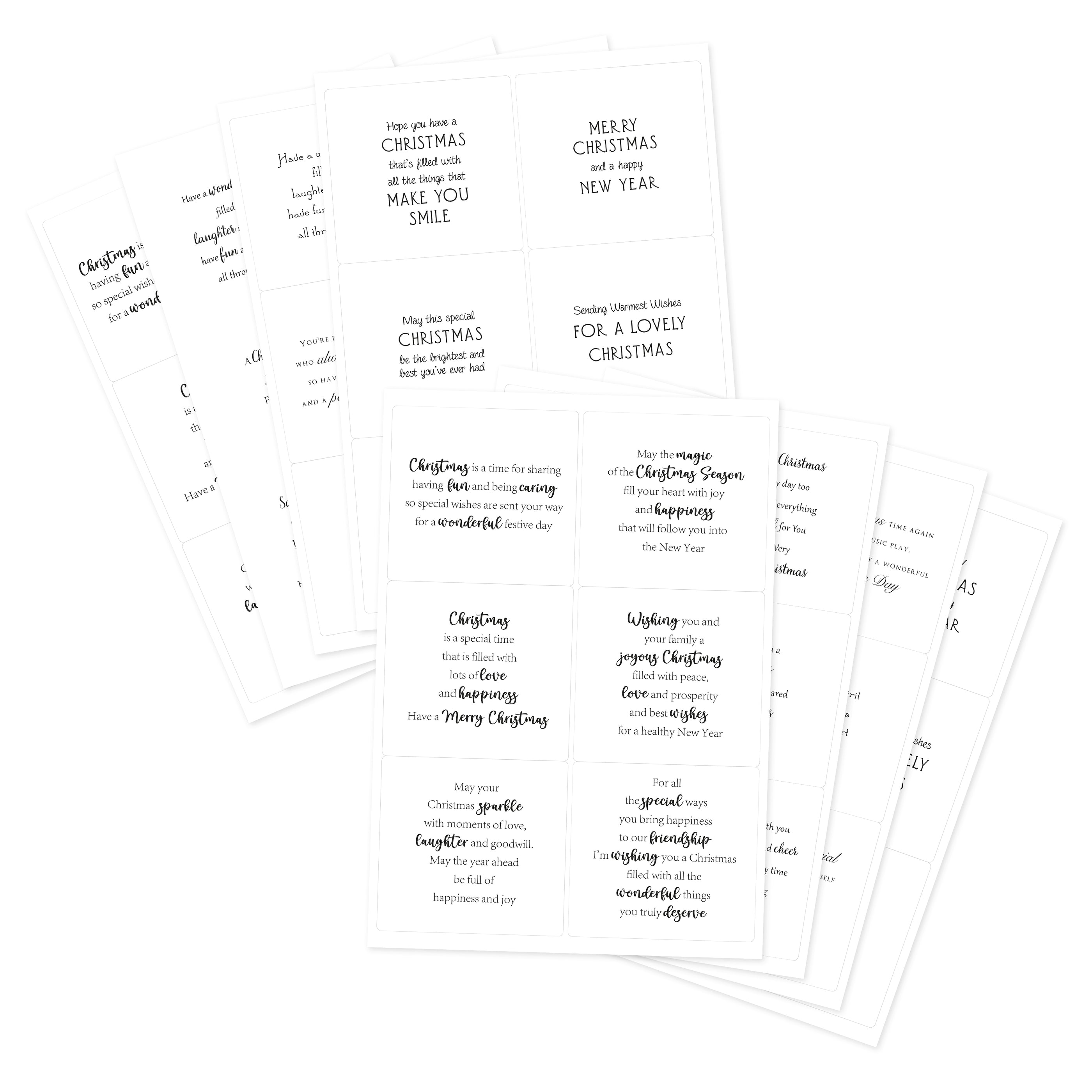 Christmas Verses Peelables, 48 stickers — Katy Sue Designs