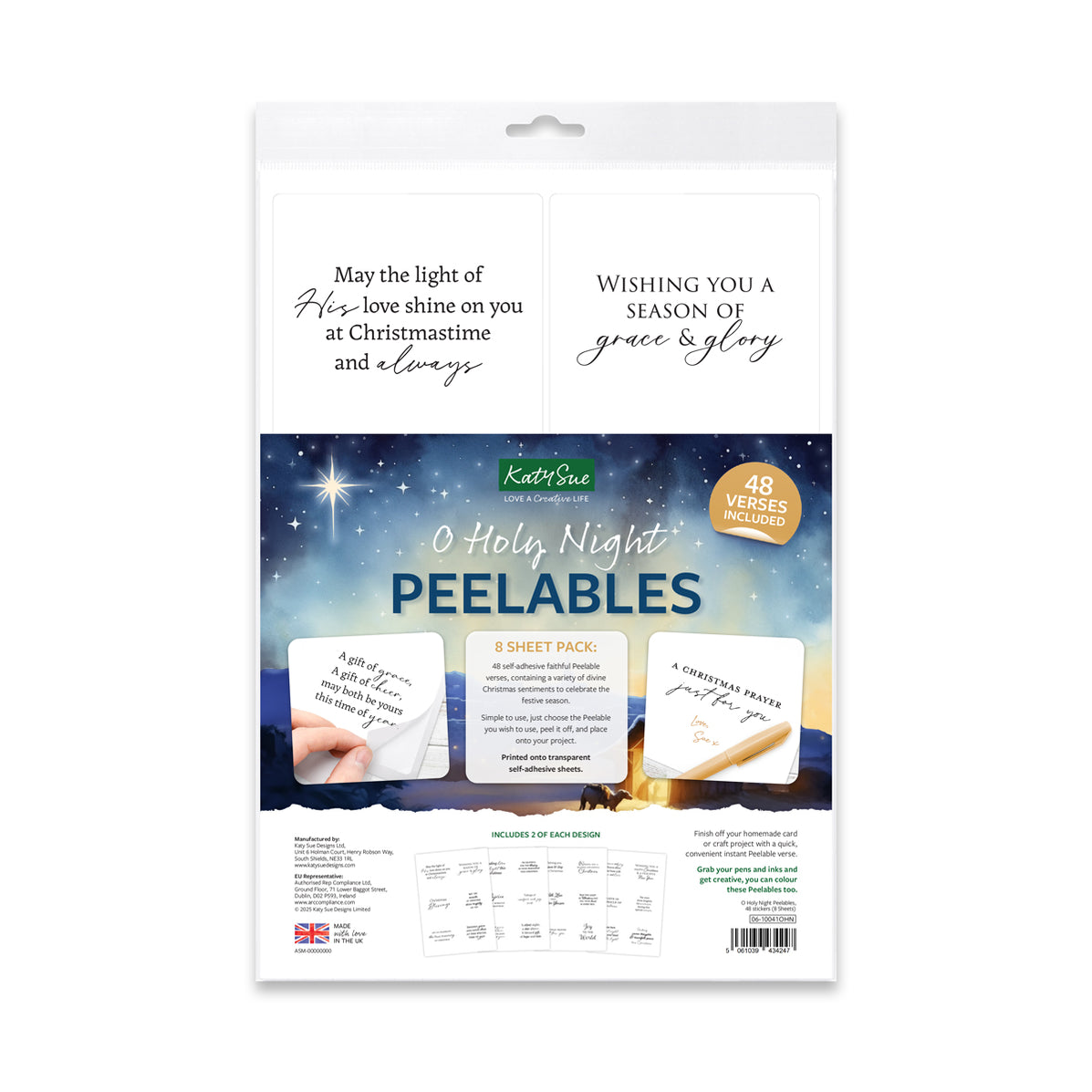 O Holy Night Peelables, 48 stickers | Katy Sue Designs