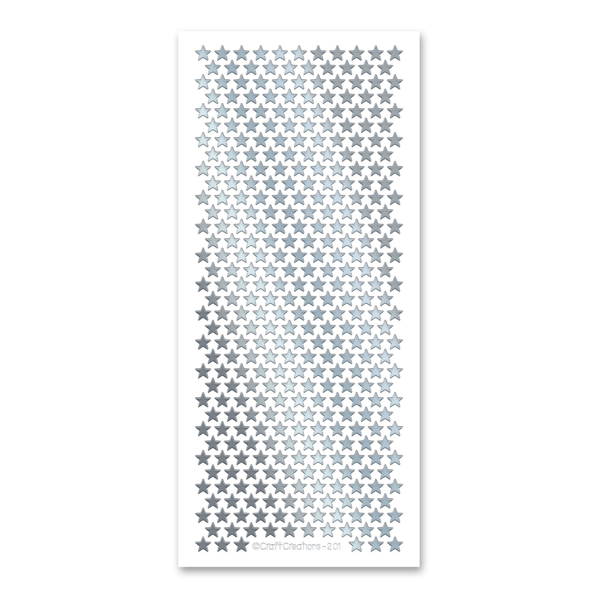 5 Point Stars (S) Silver Self Adhesive Peel Off Stickers — Katy Sue Designs