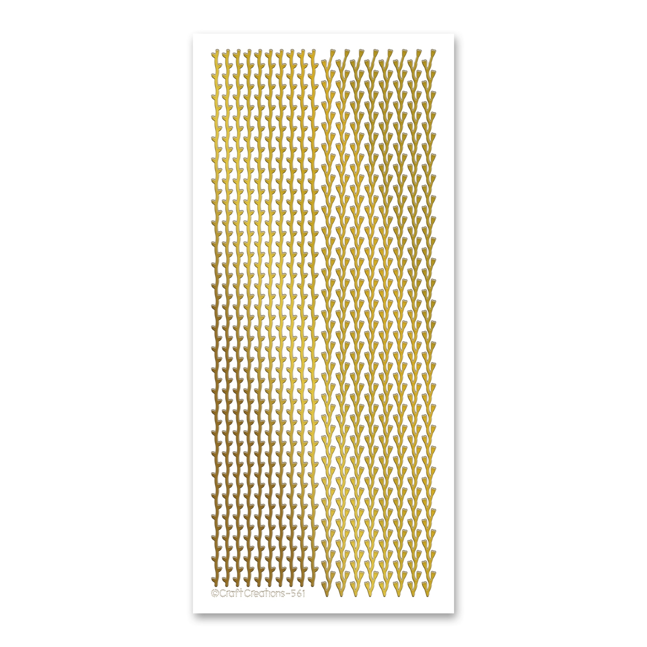 Narrow Borders Gold Self Adhesive Stickers — Katy Sue Designs