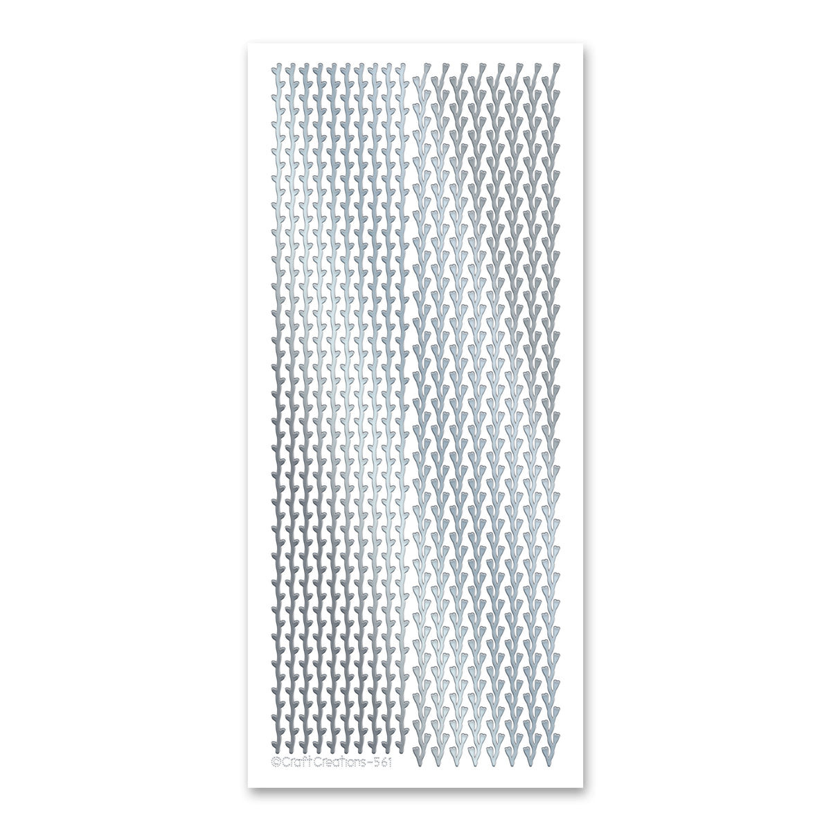 Narrow Borders Silver Self Adhesive Stickers — Katy Sue Designs