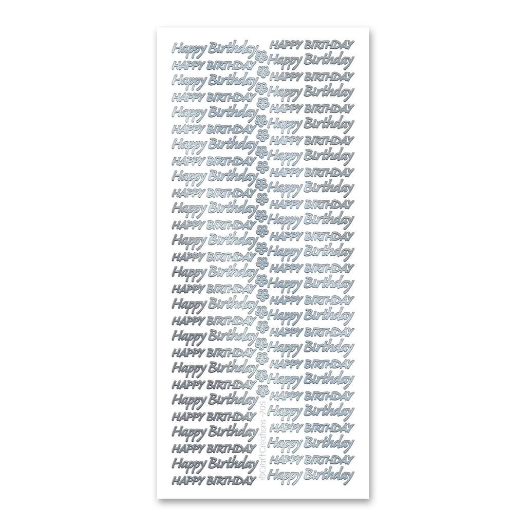 Peel Off Stickers in Gold and Silver Foil, huge range all occasions ...