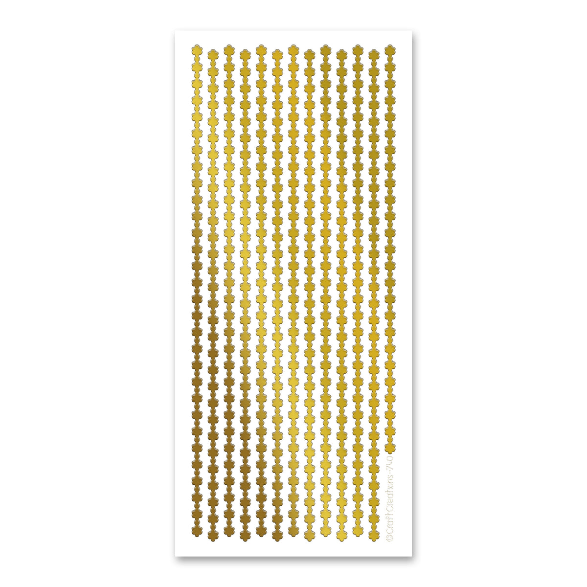 Daisy Border Small Gold Self Adhesive Stickers — Katy Sue Designs
