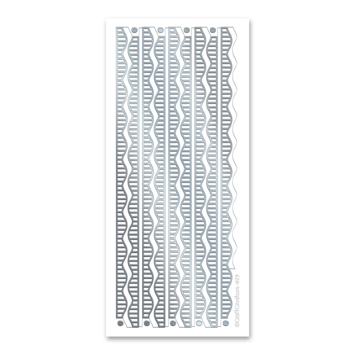 Satin Ribbon Borders Silver Self Adhesive Stickers — Katy Sue Designs