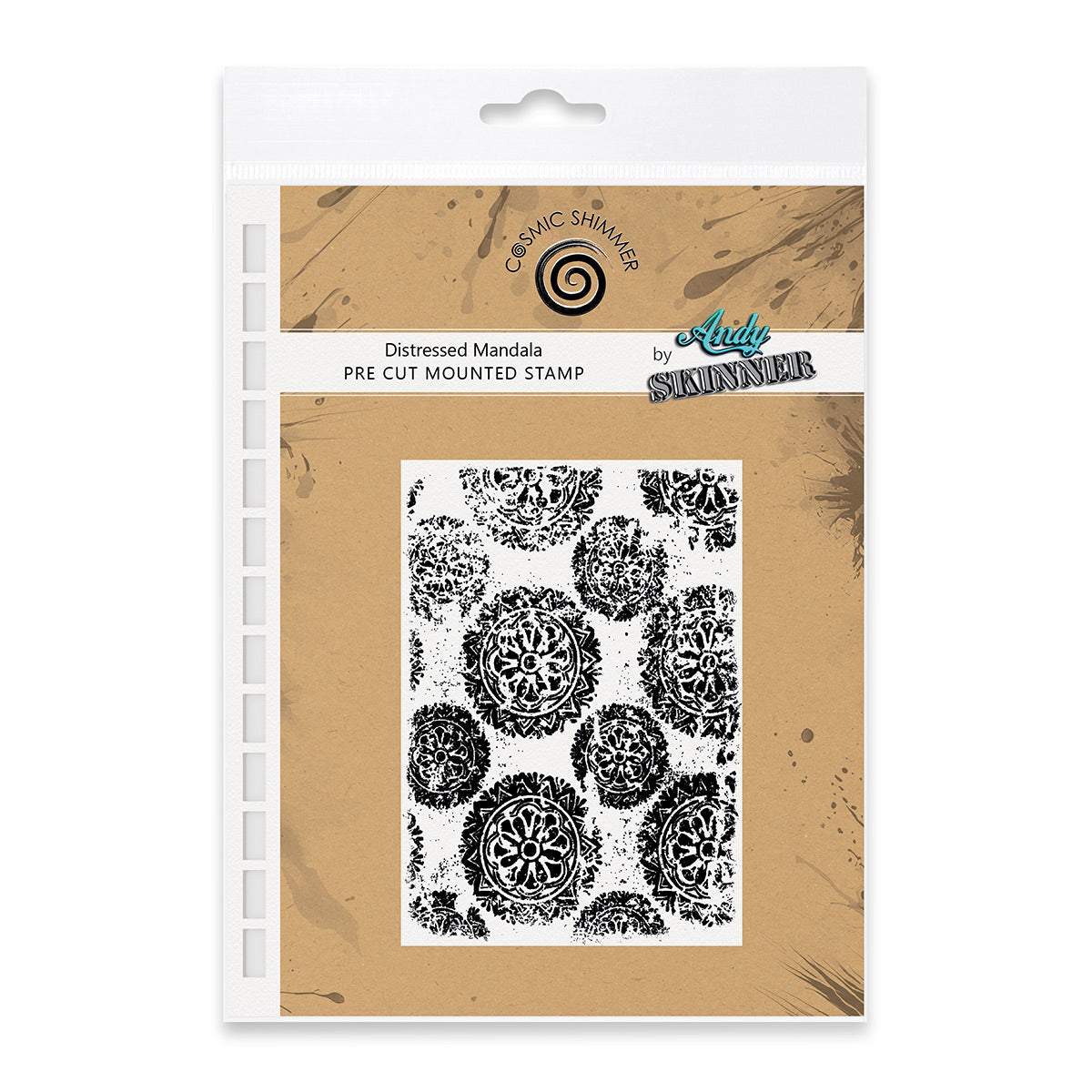 Distressed Mandala Pre Cut Rubber Stamp by Andy Skinner | Katy Sue Designs