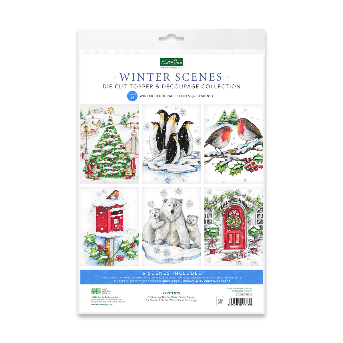 Winter Scenes Die Cut Topper & Decoupage Collection | Katy Sue Designs