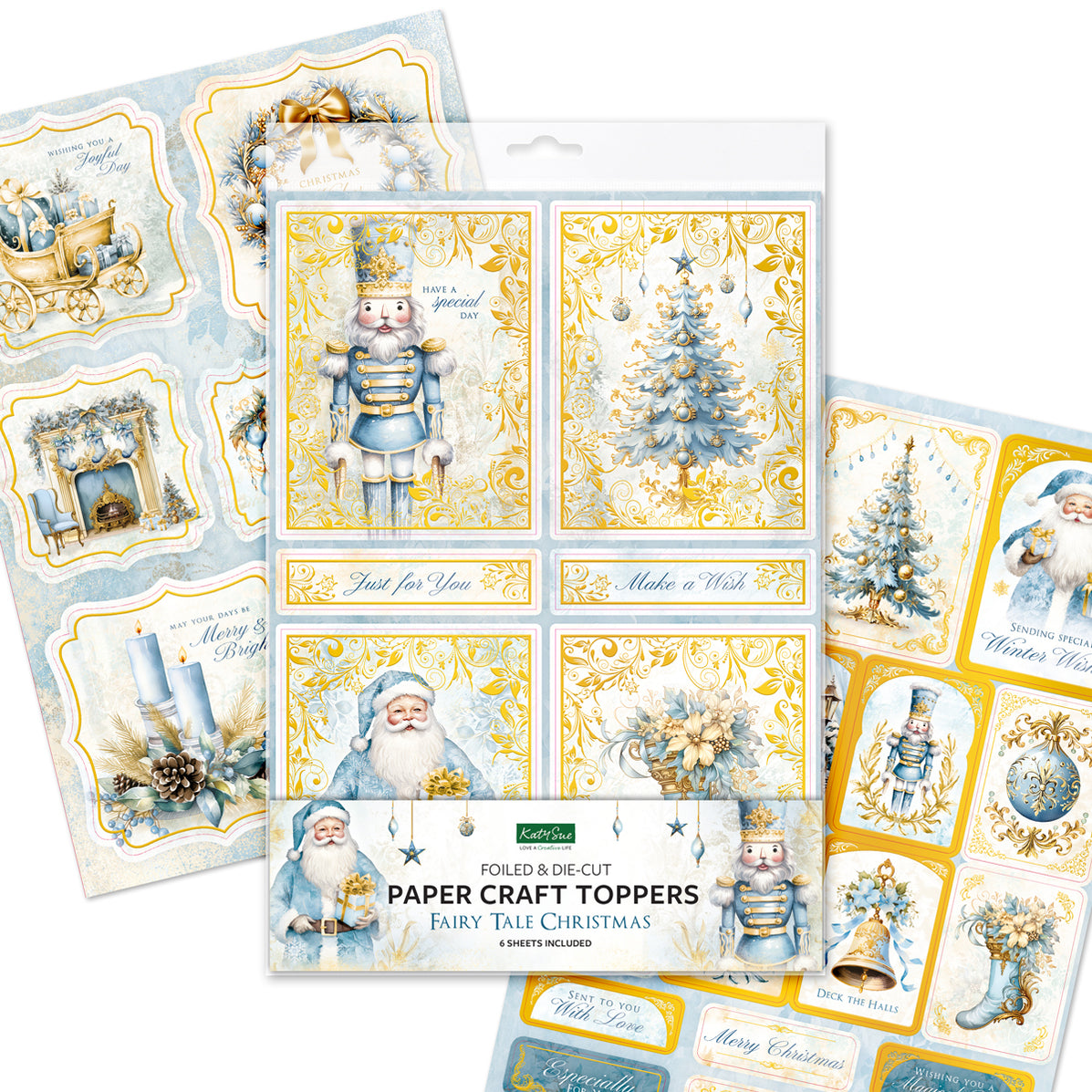 Fairy Tale Christmas Foiled Paper Craft Toppers, 6 sheets — Katy Sue ...