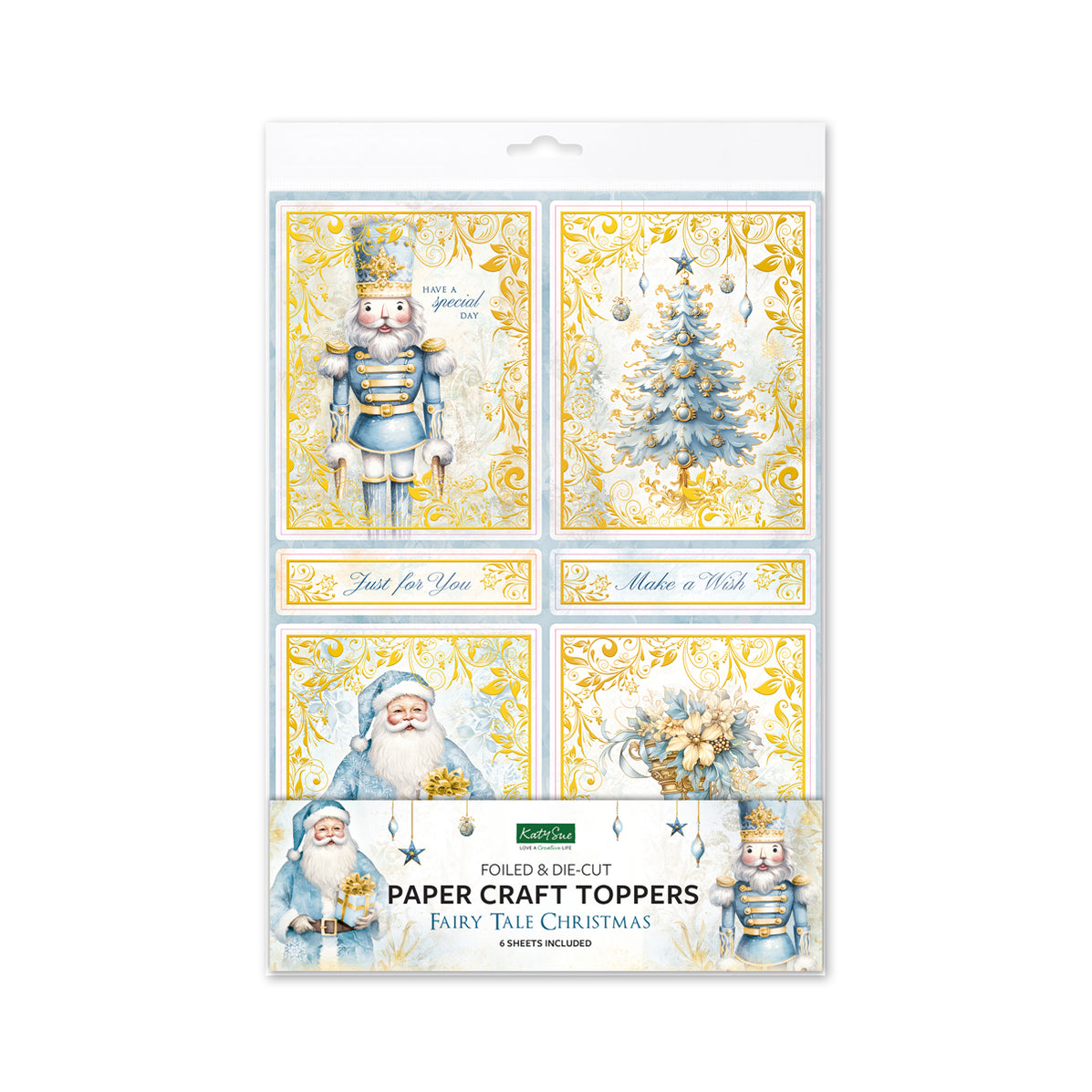 Fairy Tale Christmas Foiled Paper Craft Toppers, 6 sheets — Katy Sue ...