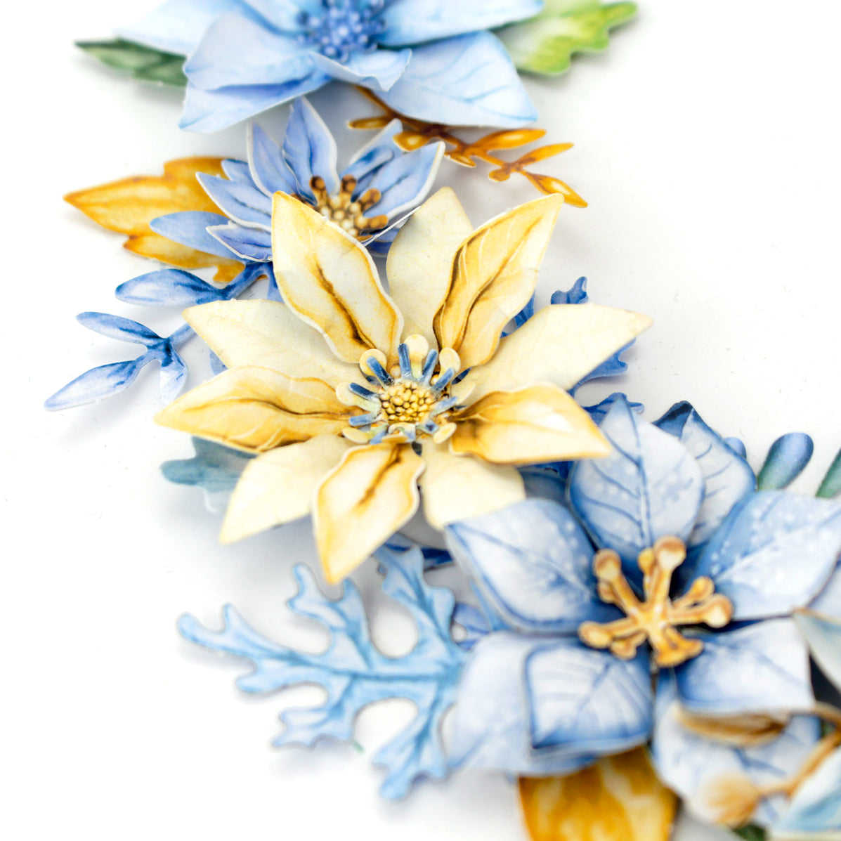 Winter Blooms Die Cut Flowers & Leaves, 12 sheets — Katy Sue Designs