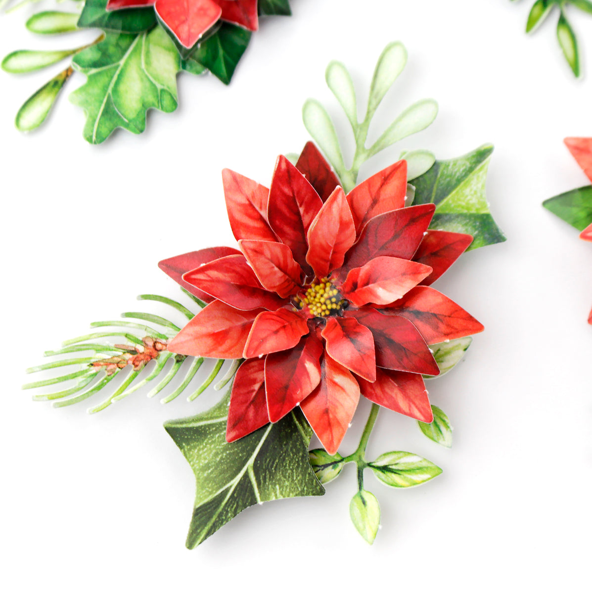 Traditional Christmas Die Cut Flowers & Leaves, 12 sheets — Katy Sue ...