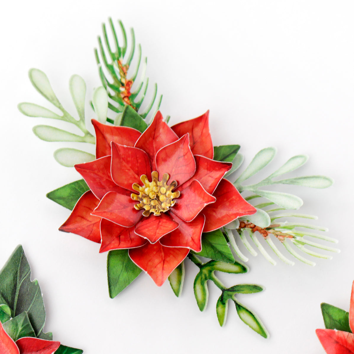 Traditional Christmas Die Cut Flowers & Leaves, 12 sheets — Katy Sue ...