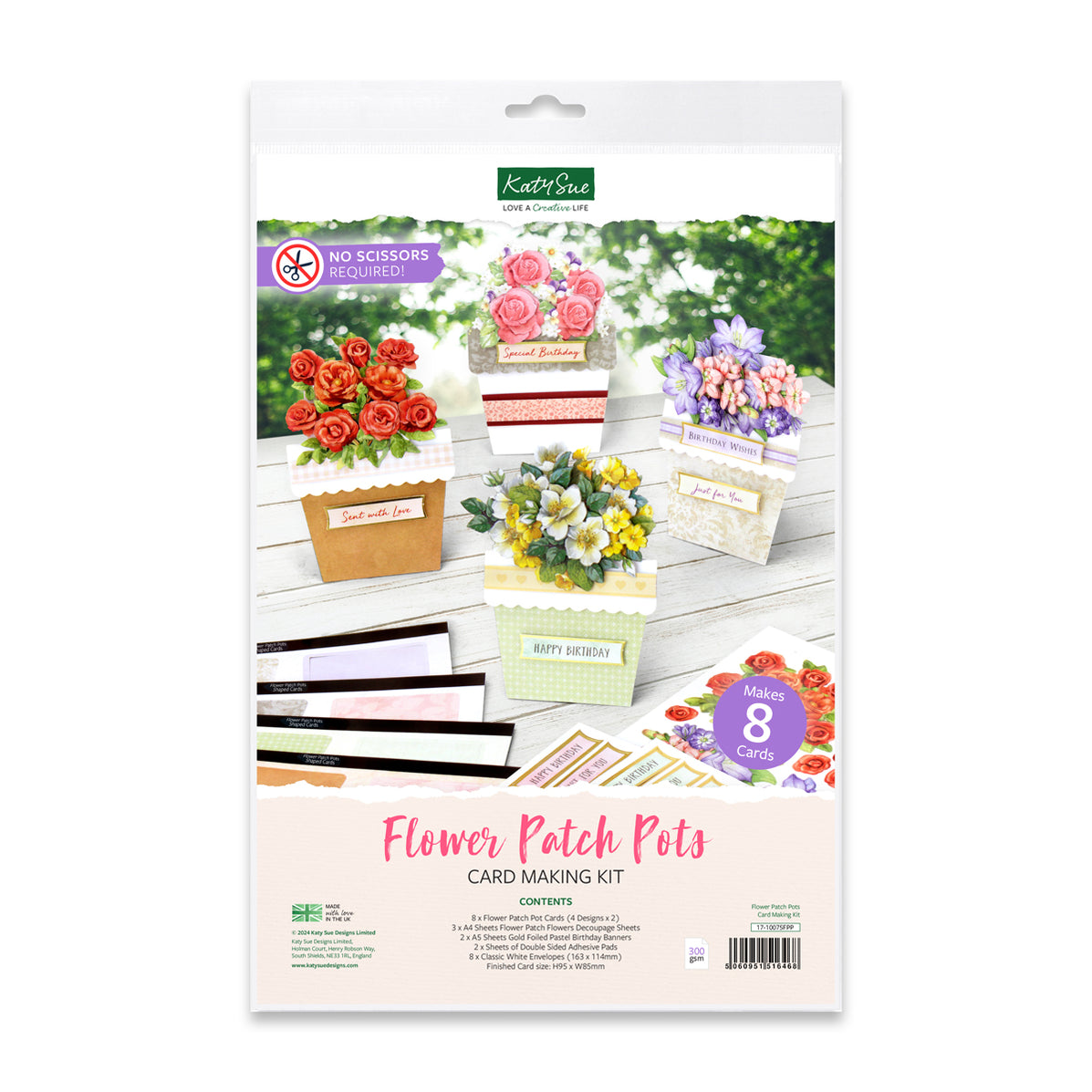 Flower Patch Pots Card Making Kit | Katy Sue Designs