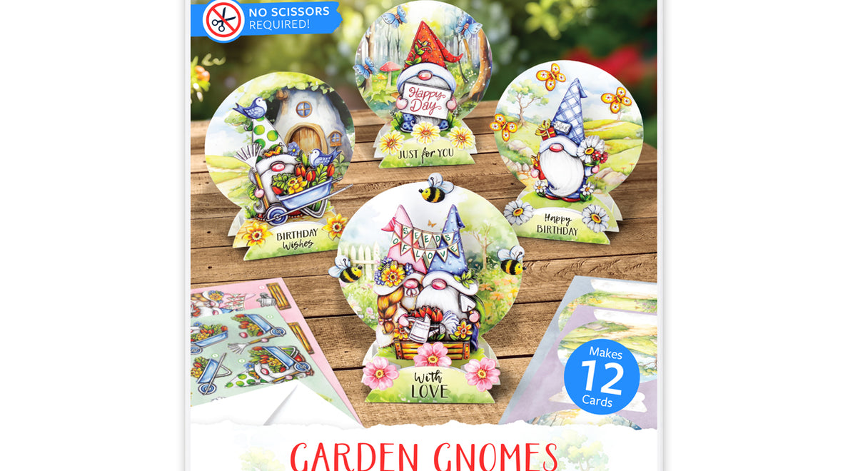 Garden Gnomes Pop Up Card Making Kit | Katy Sue Designs