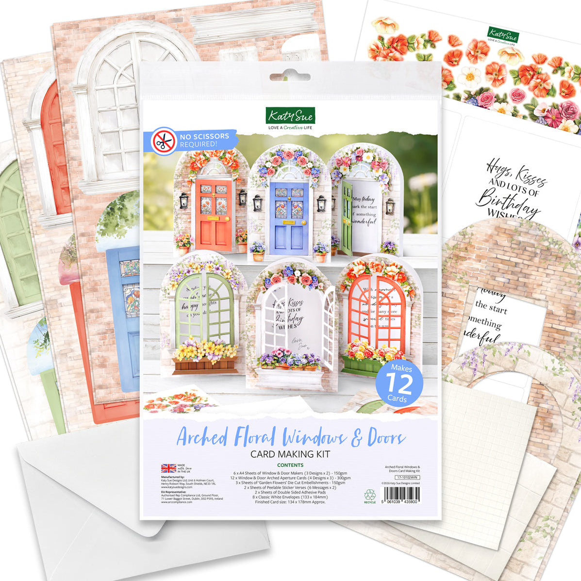 Arched Floral Windows & Doors Card Making Kit | Katy Sue Designs