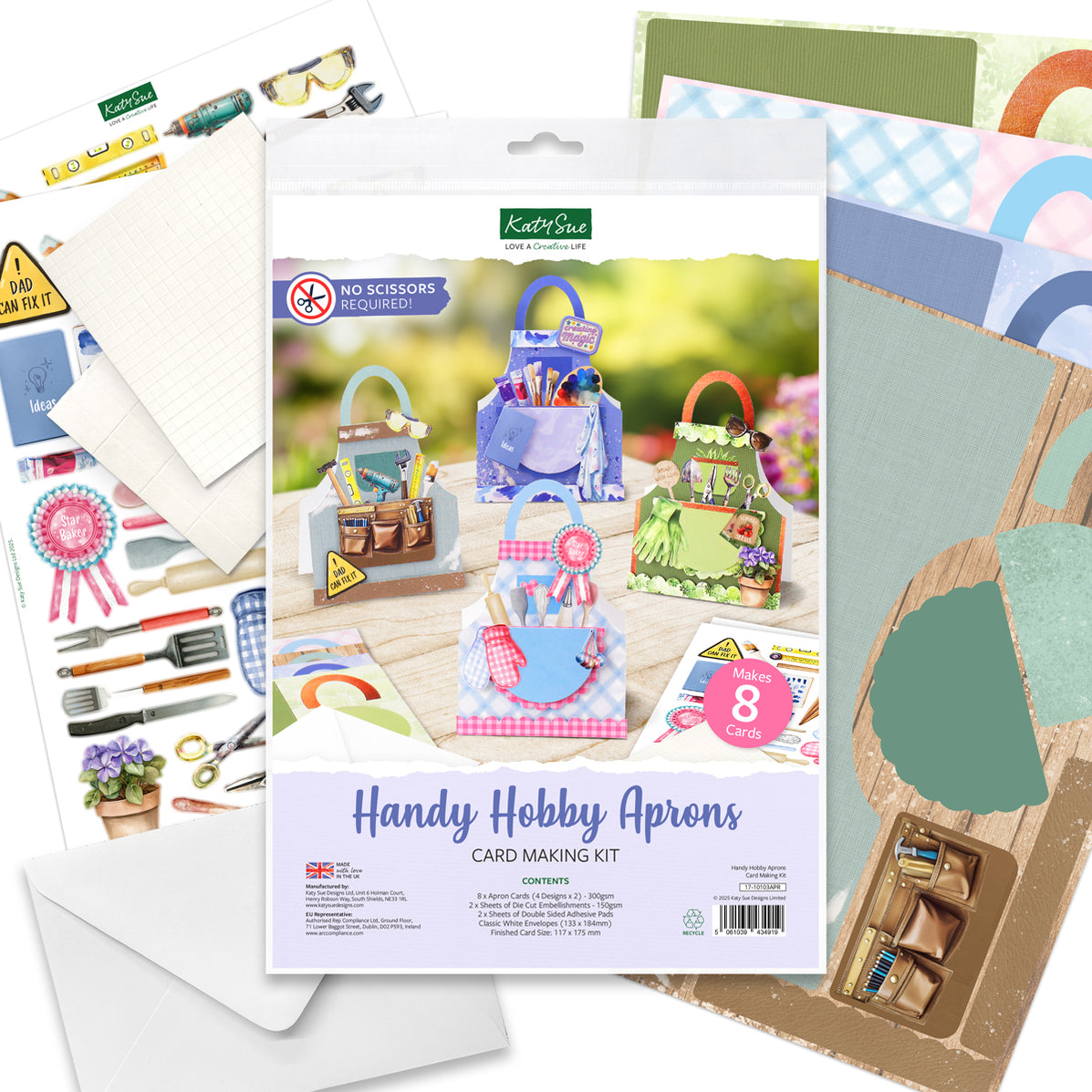 Handy Hobby Aprons Card Making Kit | Katy Sue Designs