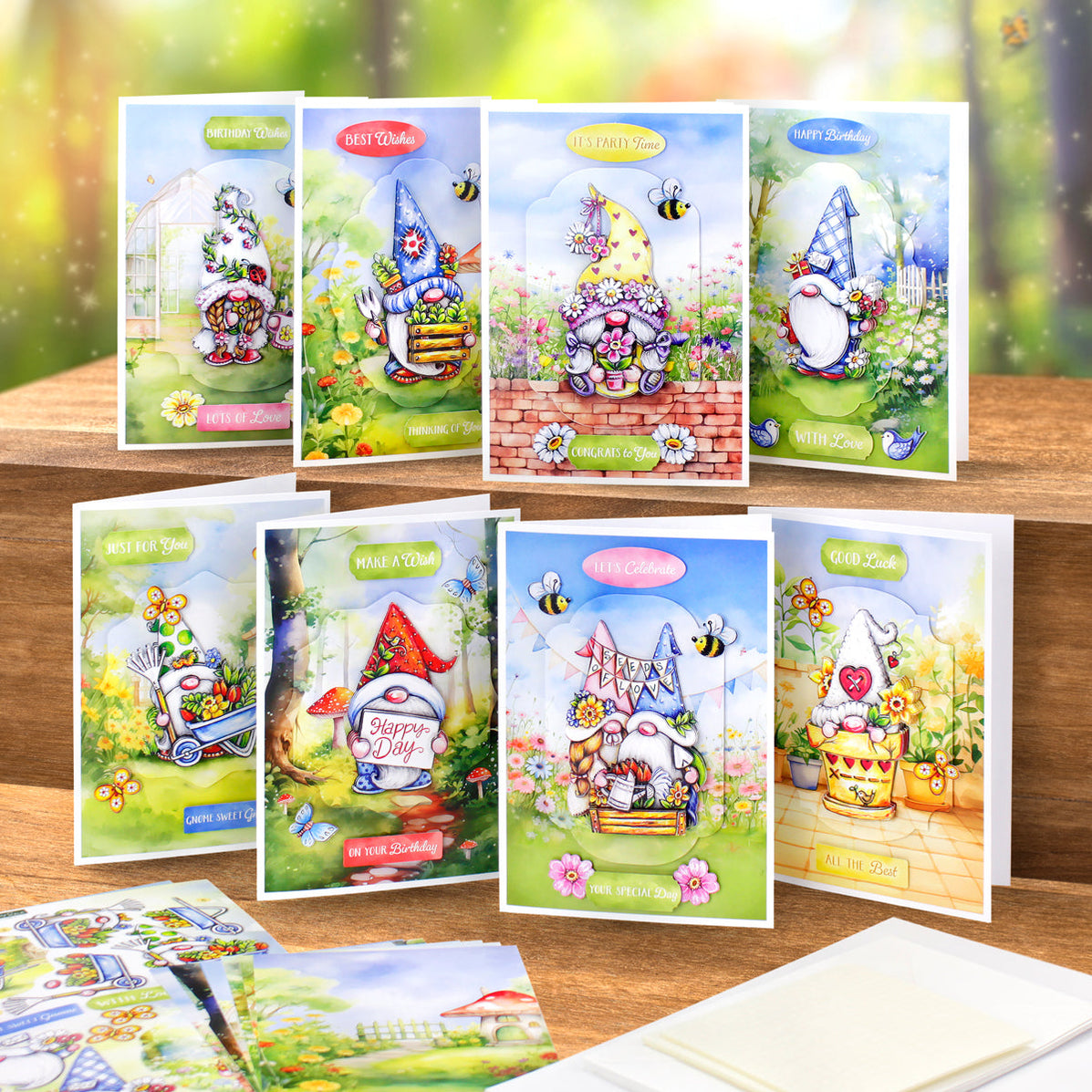 Garden Gnomes Card Making Kit – Create 8 Unique Handmade Cards — Katy ...