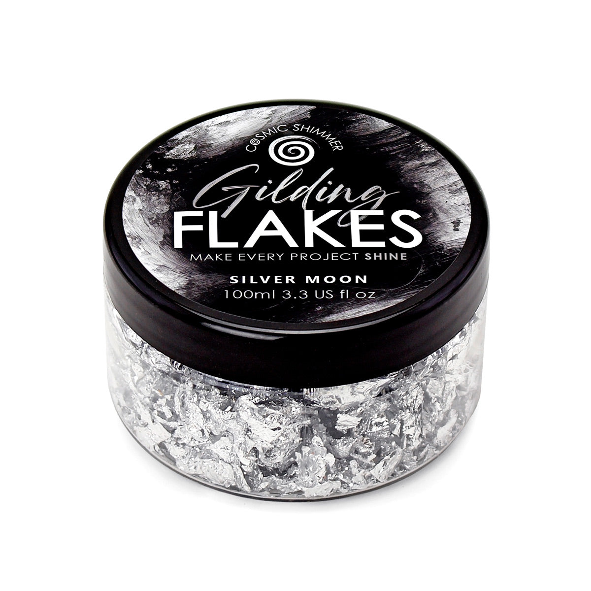 Cosmic Shimmer Gilding Flakes Silver Moon 100ml | Katy Sue Designs