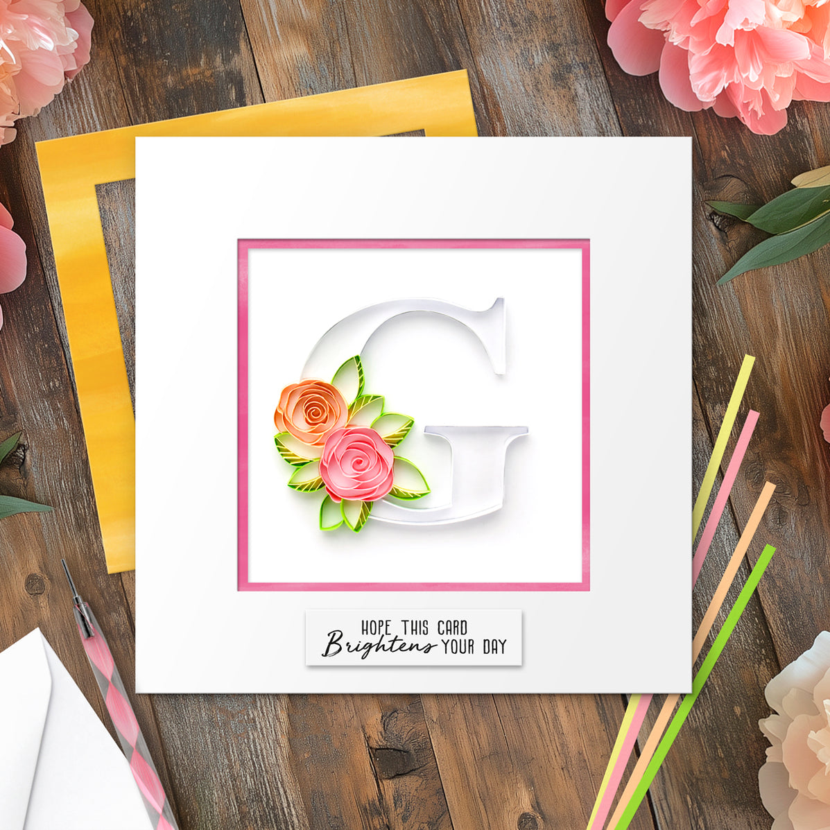 Floral Letter Paper Quilling Card Kit | Katy Sue Designs