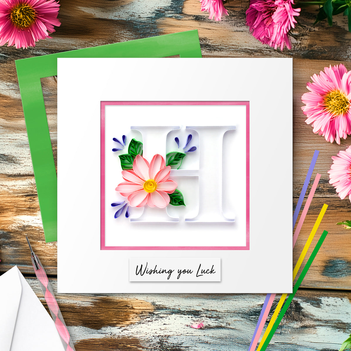 Floral Letter Paper Quilling Card Kit | Katy Sue Designs