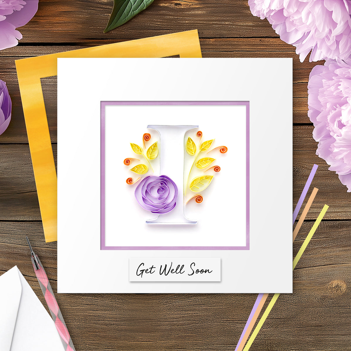 Floral Letter Paper Quilling Card Kit | Katy Sue Designs