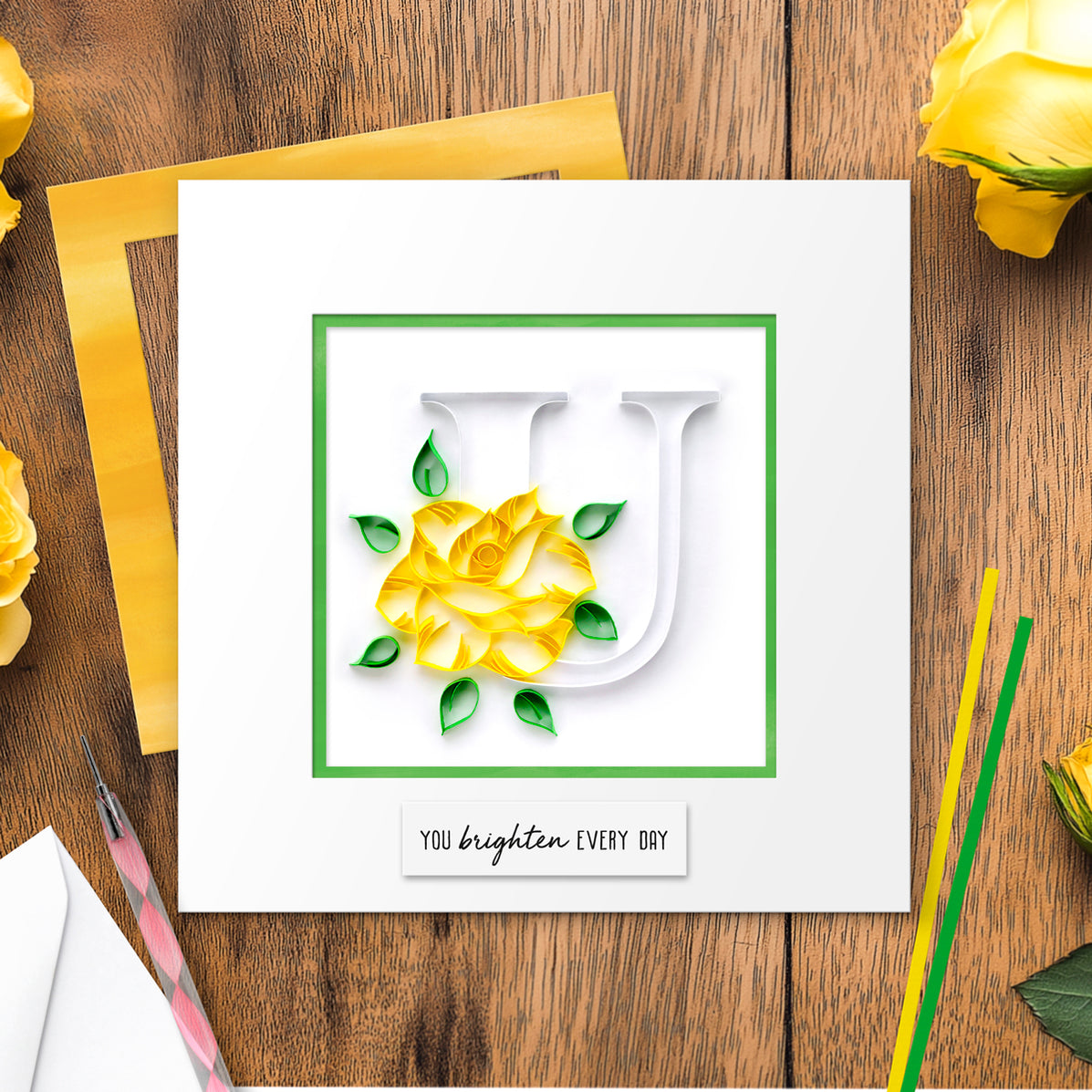 Floral Letter Paper Quilling Card Kit | Katy Sue Designs