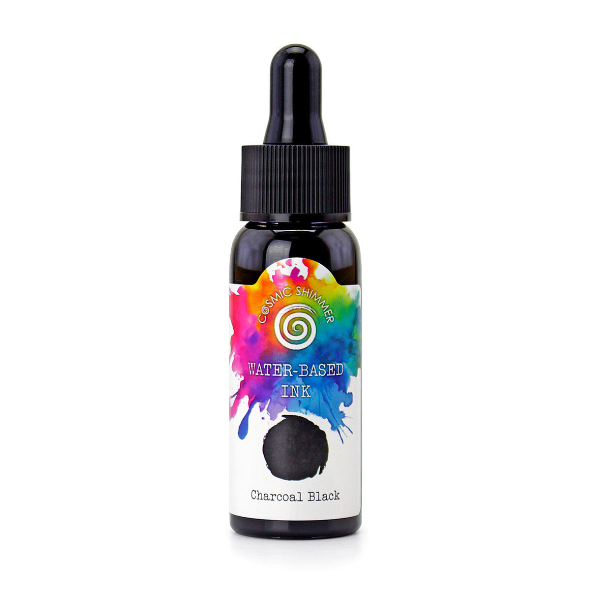 Cosmic Shimmer Charcoal Black Water-Based Ink 29ml | Katy Sue Designs