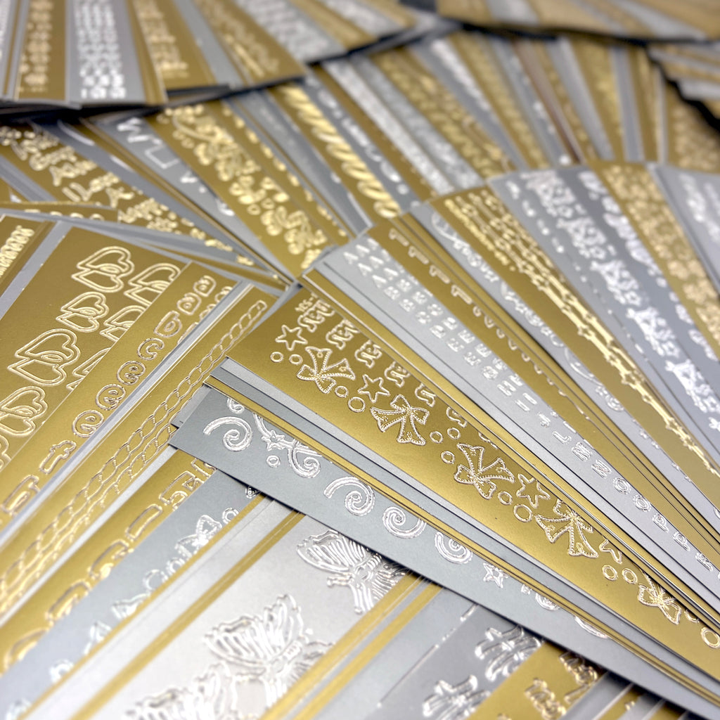 Peel Off Stickers in Gold and Silver Foil, huge range all occasions ...