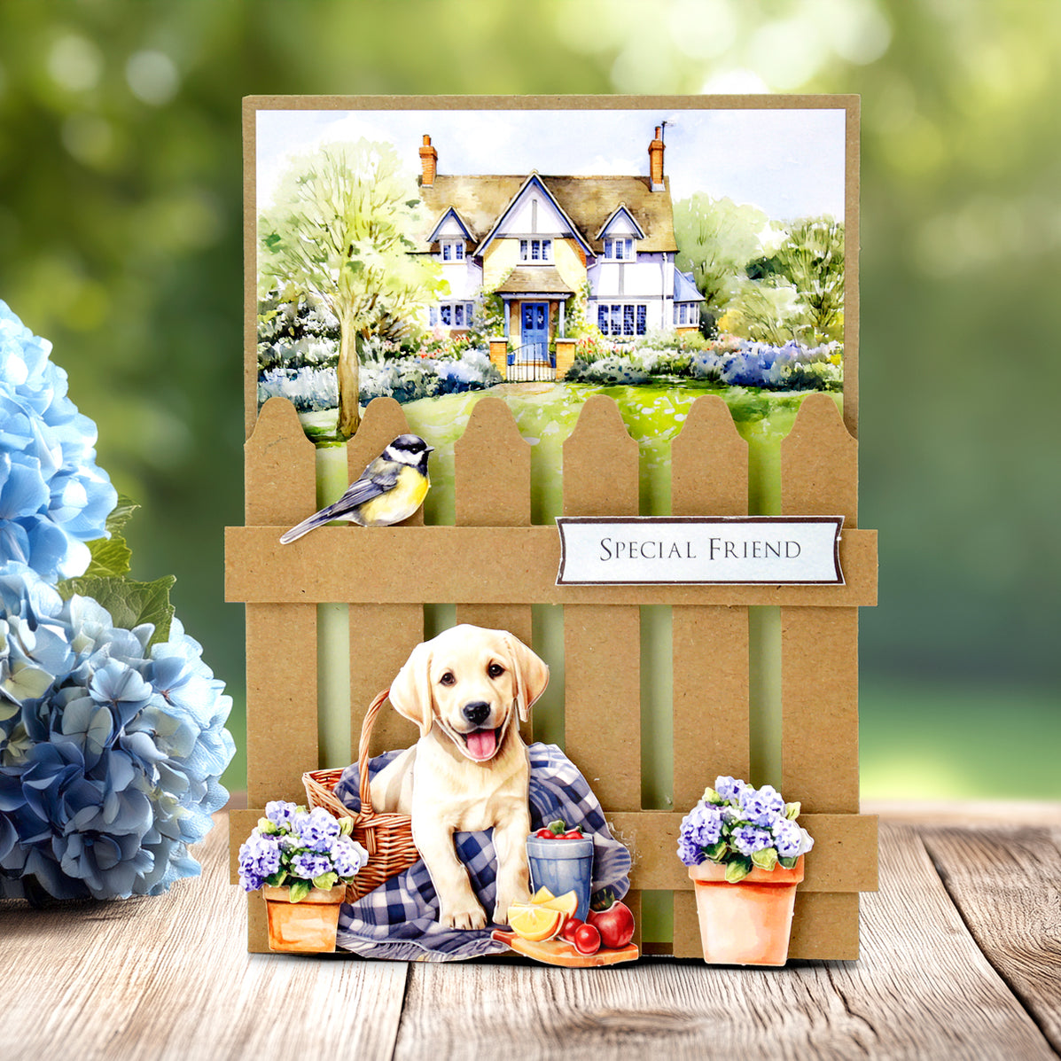 Kraft 5x7 Picket Fence Cards & Envelopes, pack of 12 — Katy Sue Designs