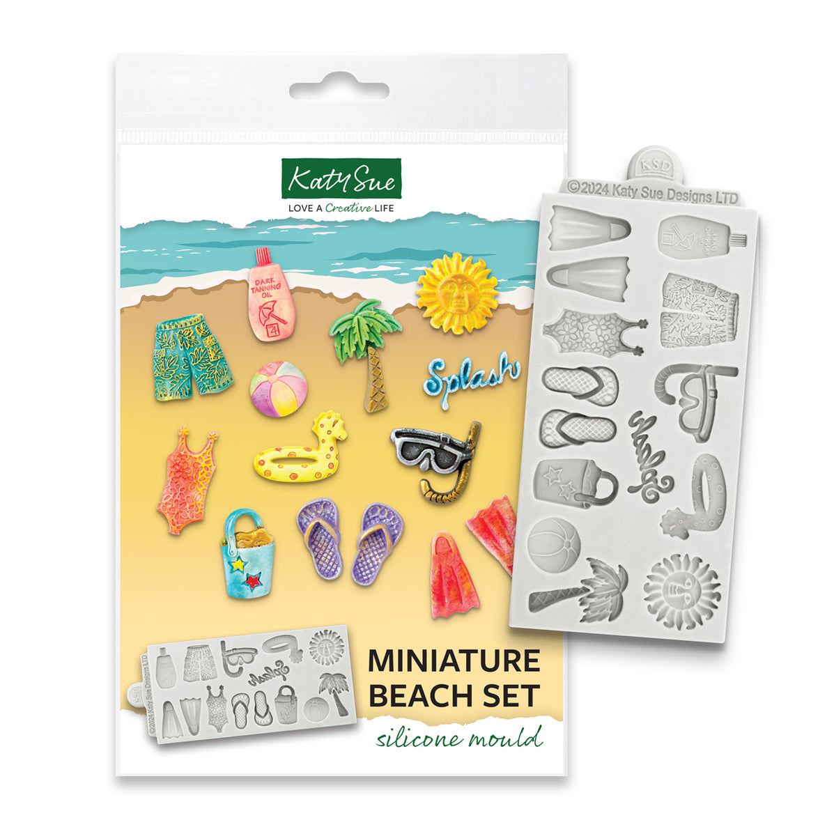 Miniature Beach Set Silicone Mould — Katy Sue Designs