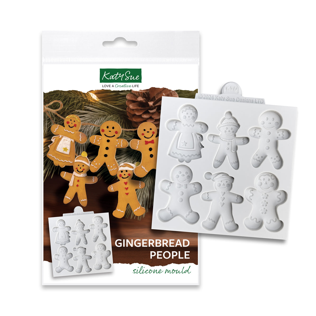 Gingerbread People Silicone Mould | Katy Sue Designs