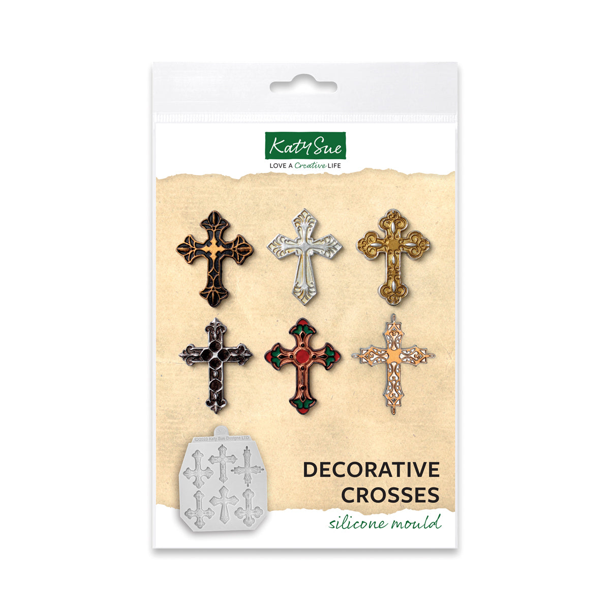 Decorative Crosses Silicone Mould — Katy Sue Designs
