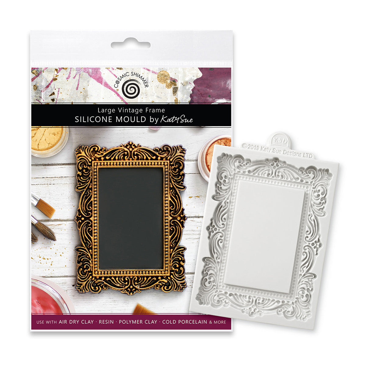 Cosmic Shimmer Large Vintage Frame Silicone Mould — Katy Sue Designs