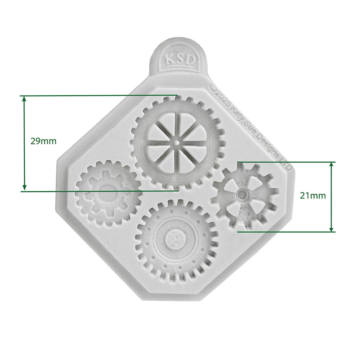 Cosmic Shimmer Mini Cogs & Gears Silicone Mould | Katy Sue Designs