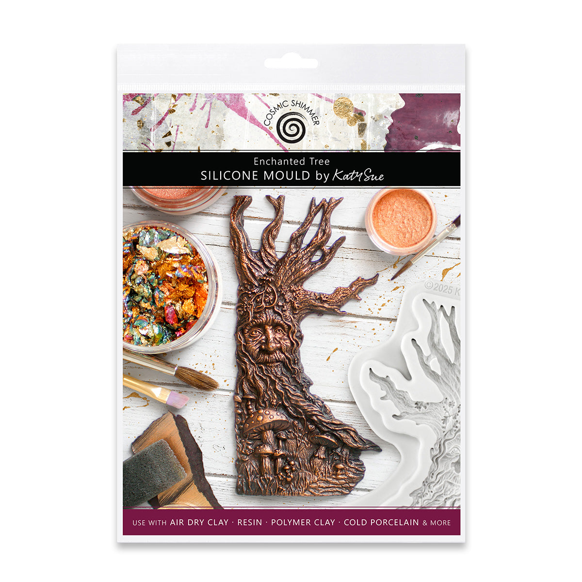 Cosmic Shimmer Enchanted Tree Silicone Mould | Katy Sue Designs