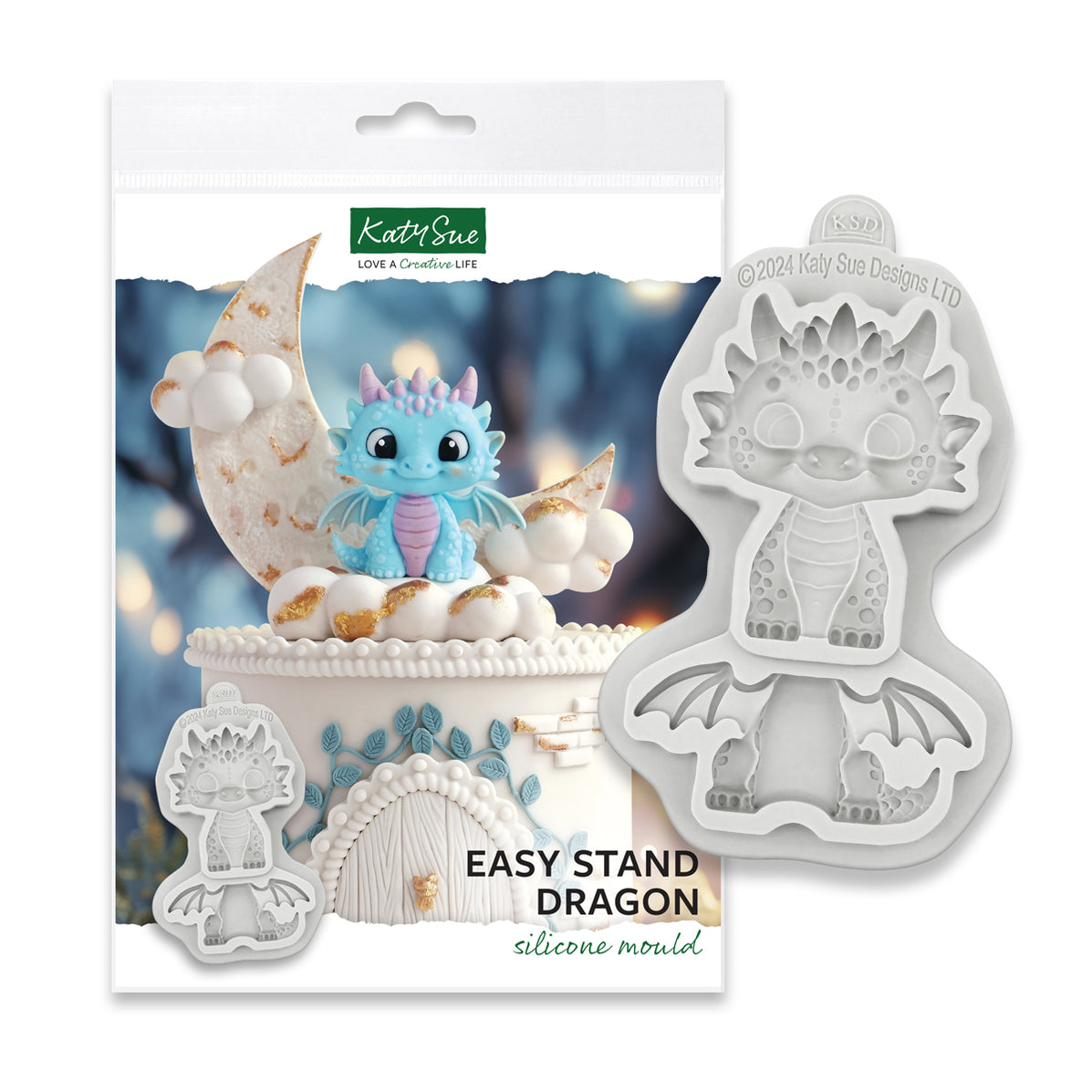 Easy Stand Dragon Silicone Mould | Katy Sue Designs