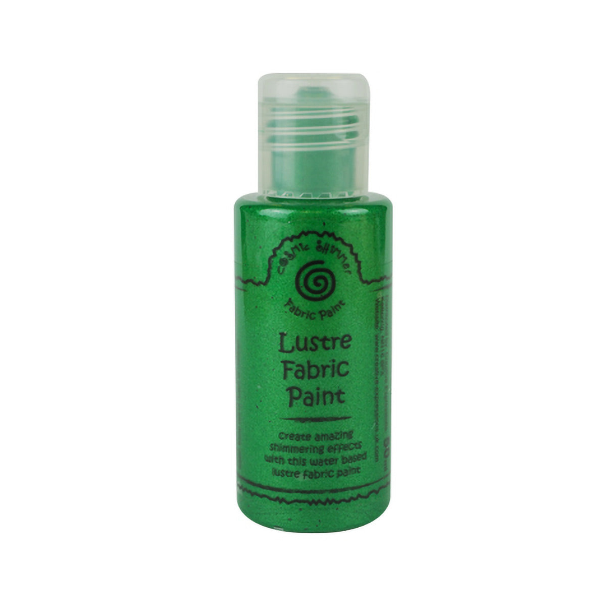 Cosmic Shimmer Fabric Lustre Paint Shamrock Green 50ml | Katy Sue Designs