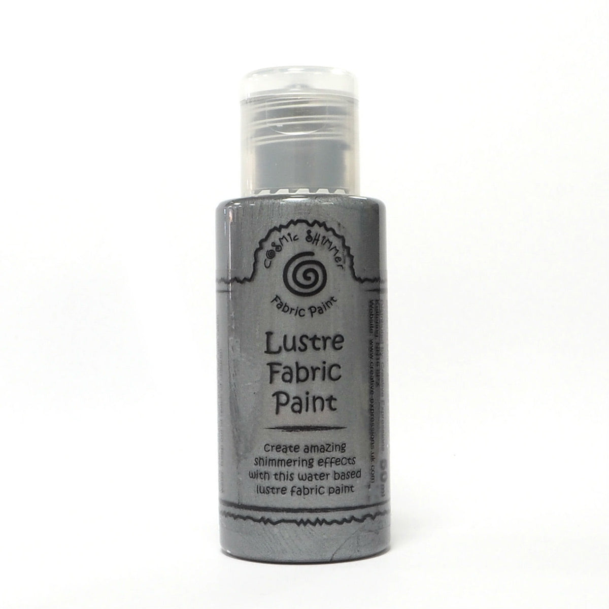 Cosmic Shimmer Fabric Lustre Paint Tarnished Silver 50ml | Katy Sue Designs