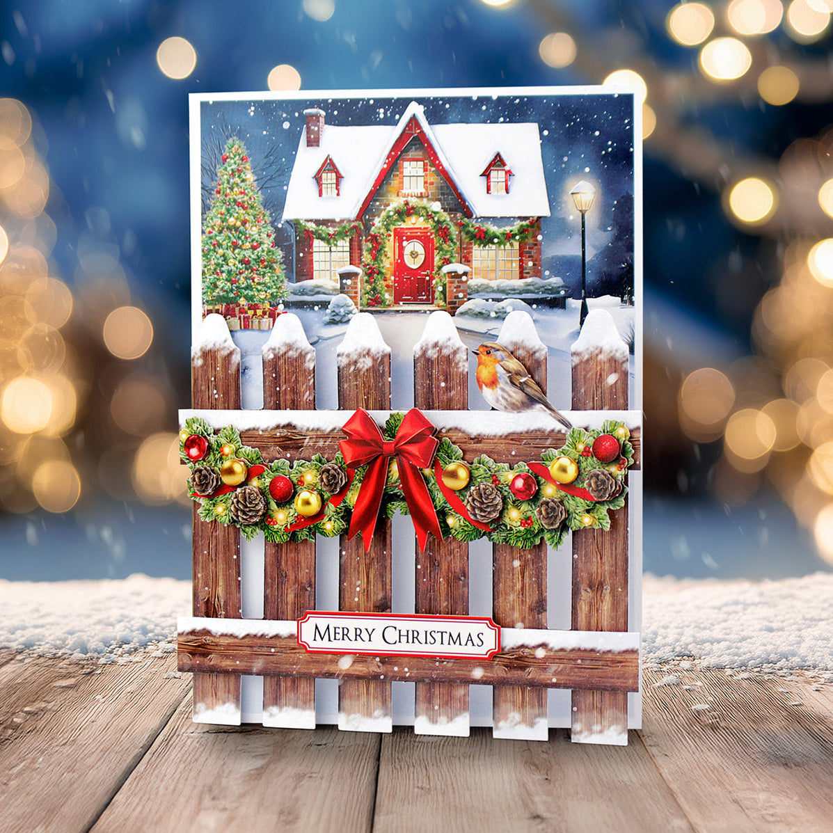 Picket Fence Christmas Scene Stash, 24 sheets — Katy Sue Designs