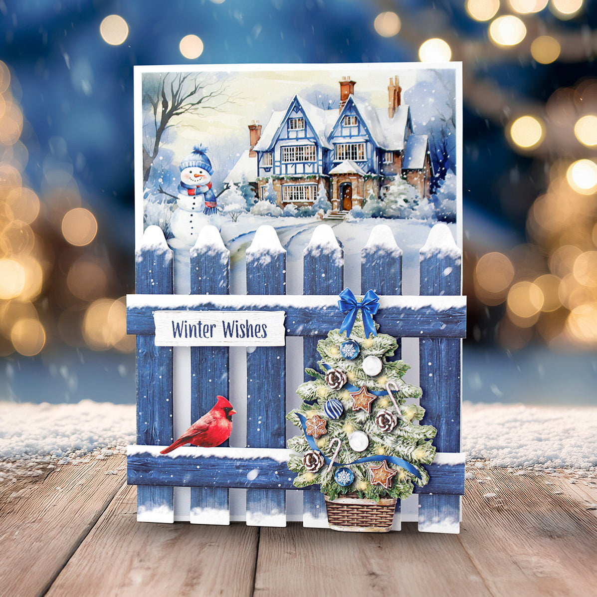 Picket Fence Christmas Scene Stash, 24 sheets — Katy Sue Designs