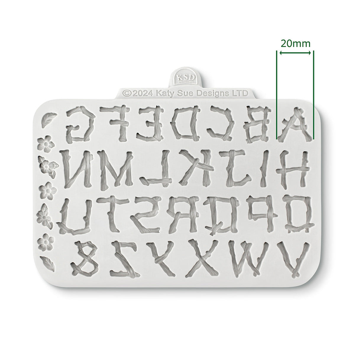 Cosmic Shimmer Twig Alphabet Silicone Mould | Katy Sue Designs