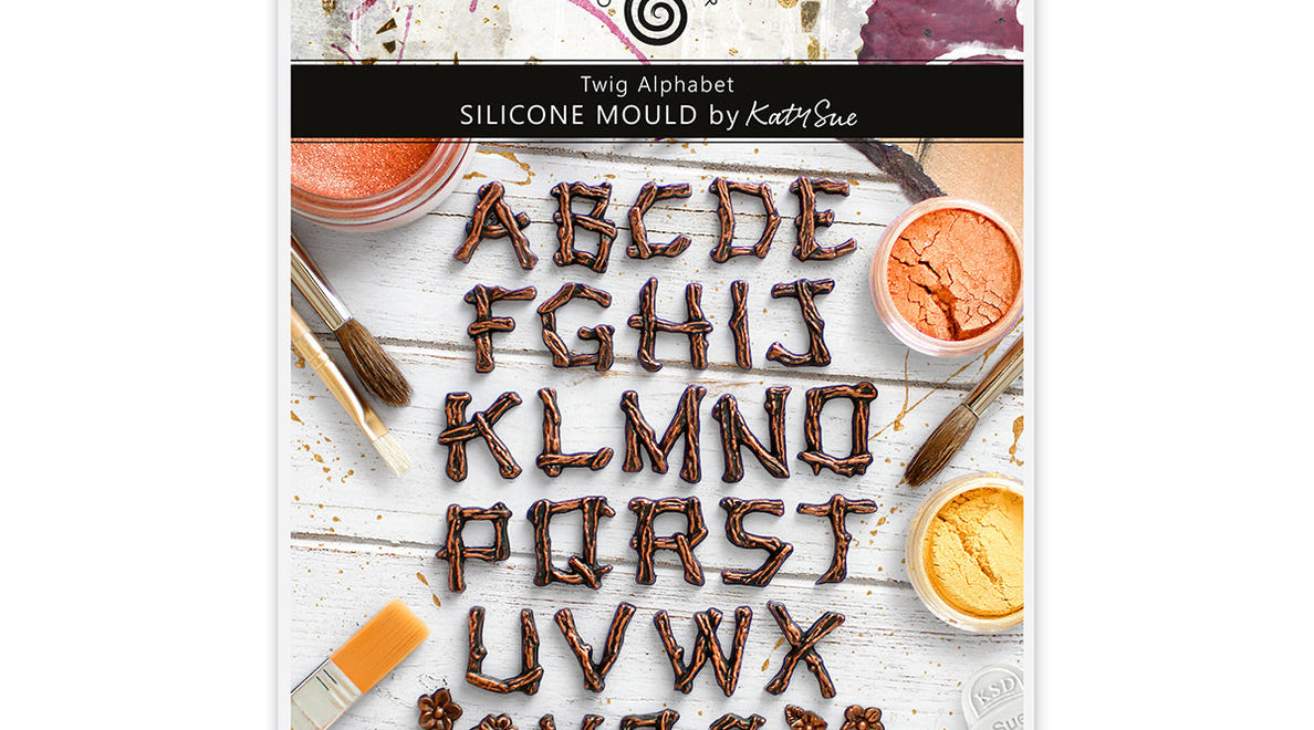 Cosmic Shimmer Twig Alphabet Silicone Mould | Katy Sue Designs