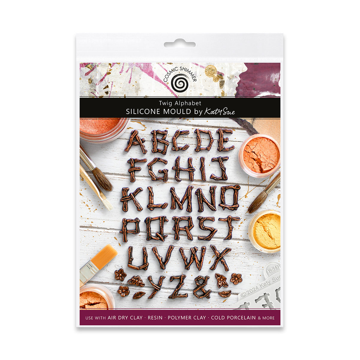 Cosmic Shimmer Twig Alphabet Silicone Mould | Katy Sue Designs