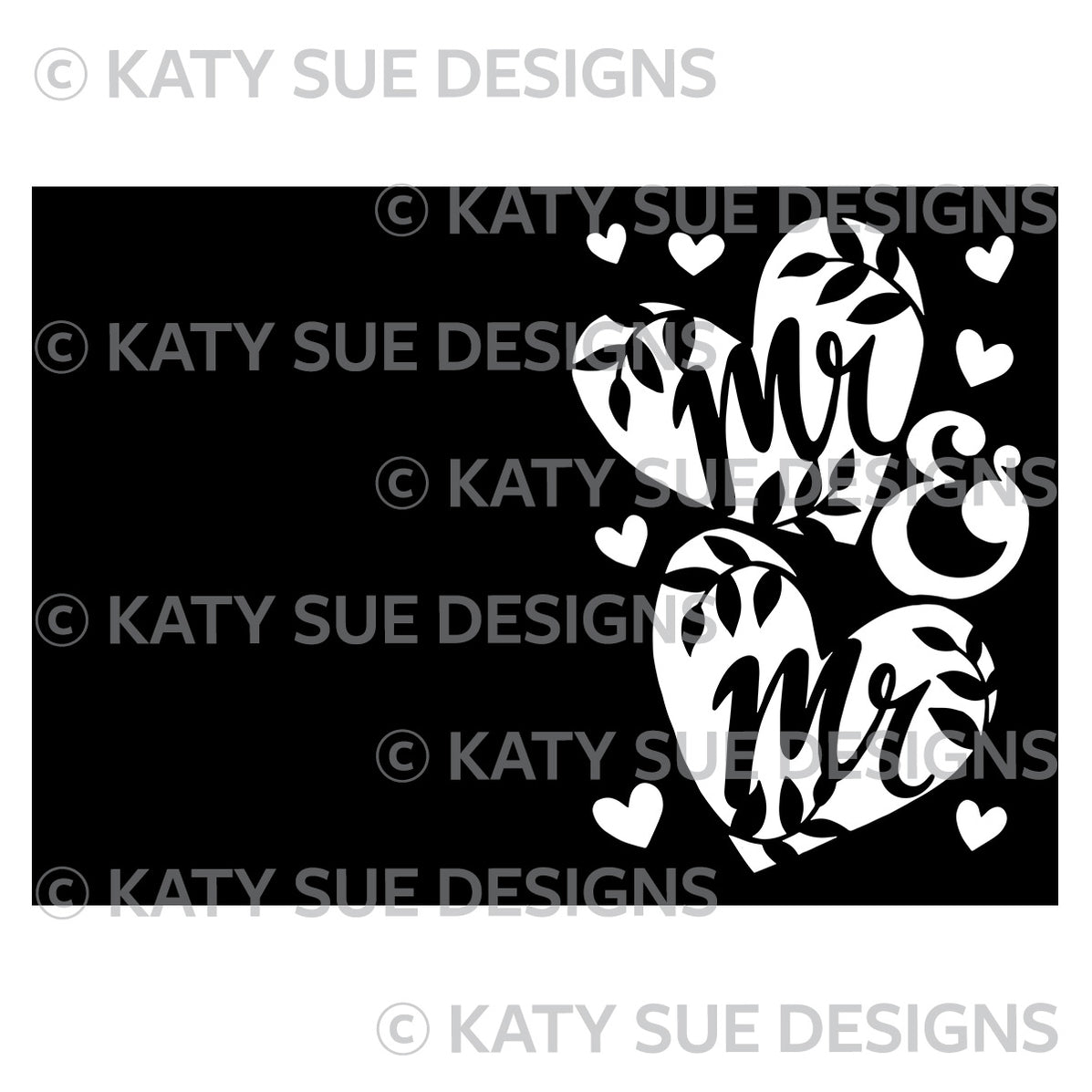 Mr & Mrs Card Paper Cutting Digital Templates, Set of 3 — Katy Sue Designs