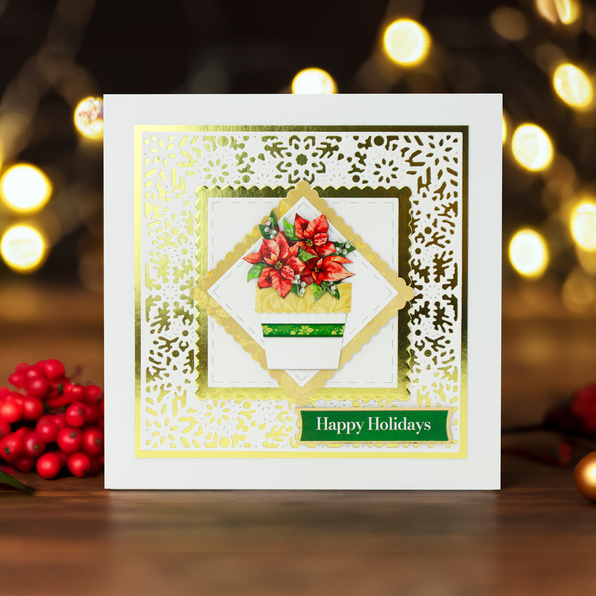 Christmas Flower Pots Card Making Kit | Katy Sue Designs